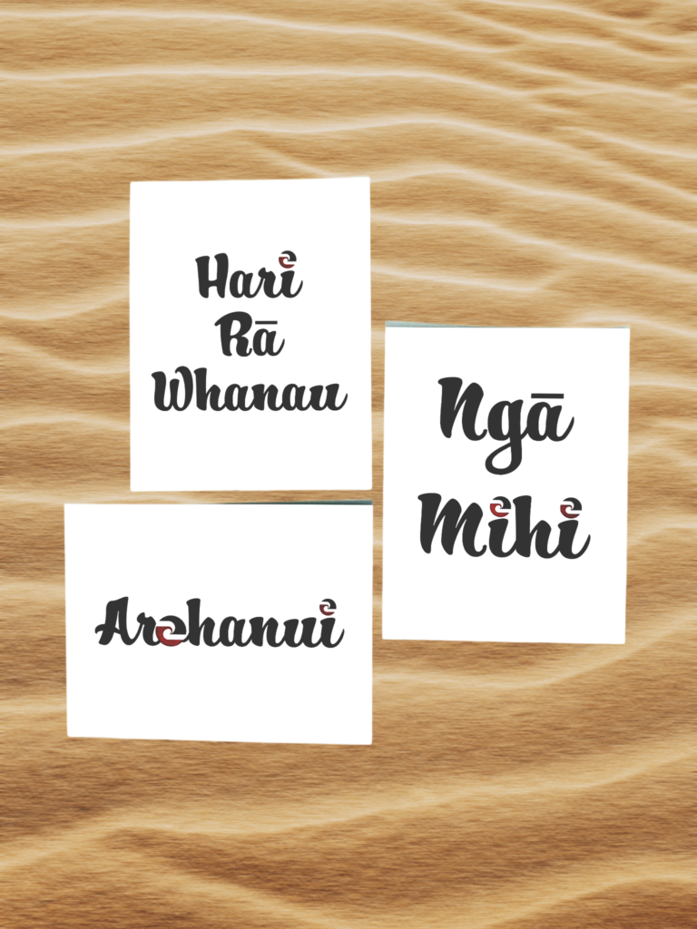 Arohanui, Nga Mihi & Hari Ra Whanau Postcard set - TINO RANGATIRATANGA